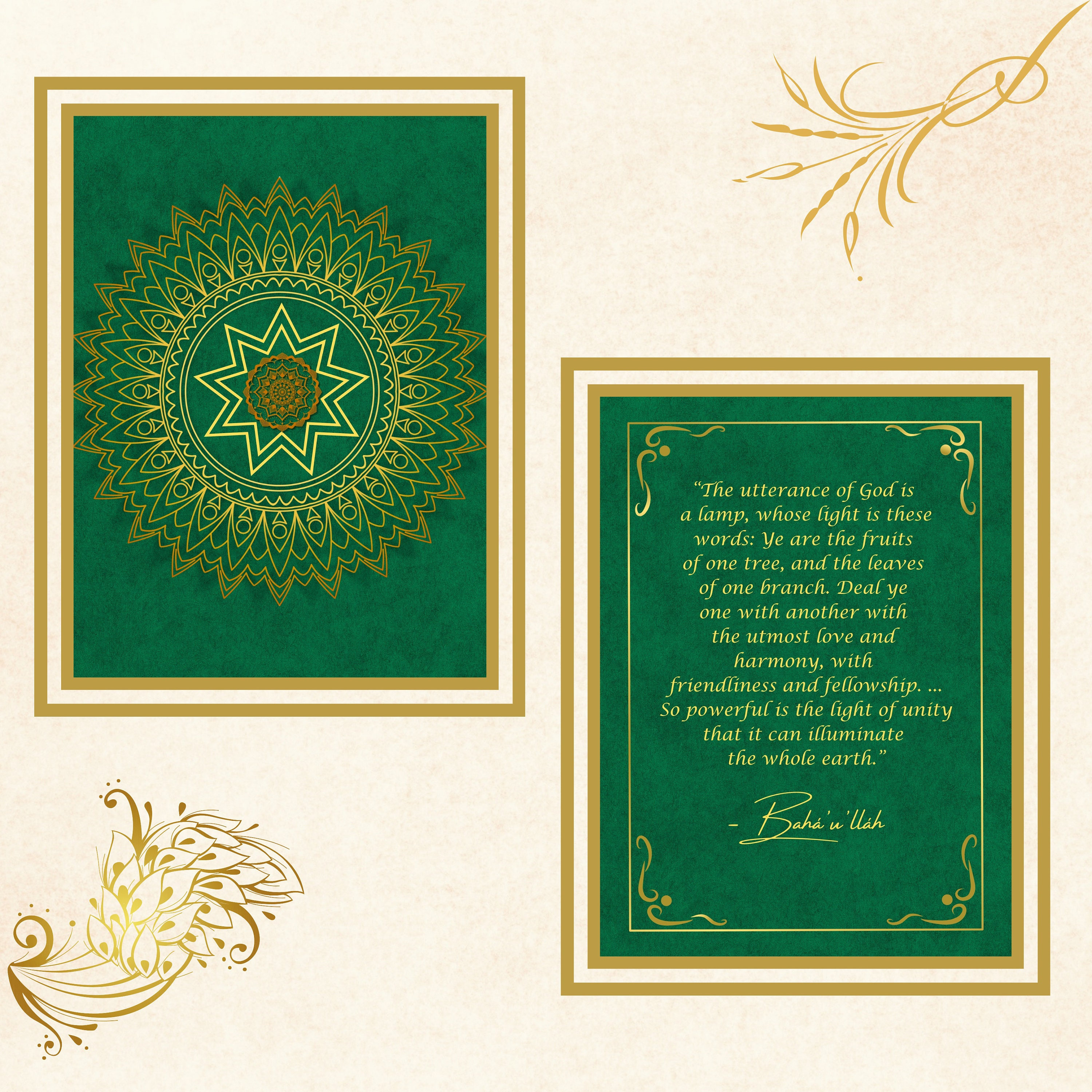 Baha'i-inspired Art, Unity in Diversity, Spiritual Wall Art, Oneness of ...