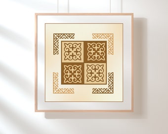 Kyrgyzstan, Central Asian Wall Art, Traditional Patterns, Ancient ...