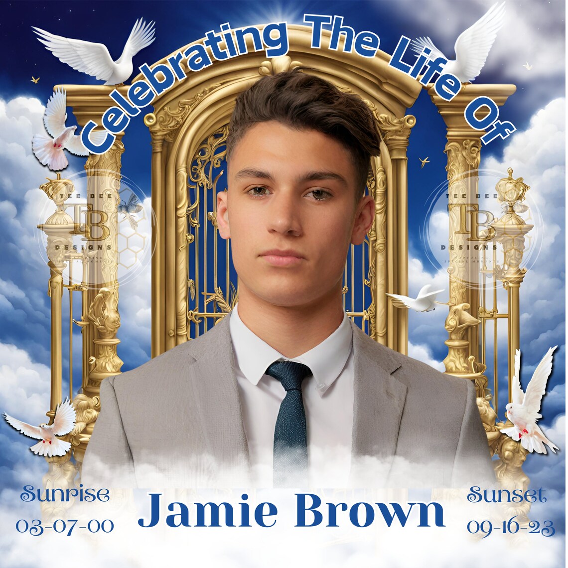 Editable Memorial Designs, Canva Editable, PNG T-shirt Design, Rest in ...