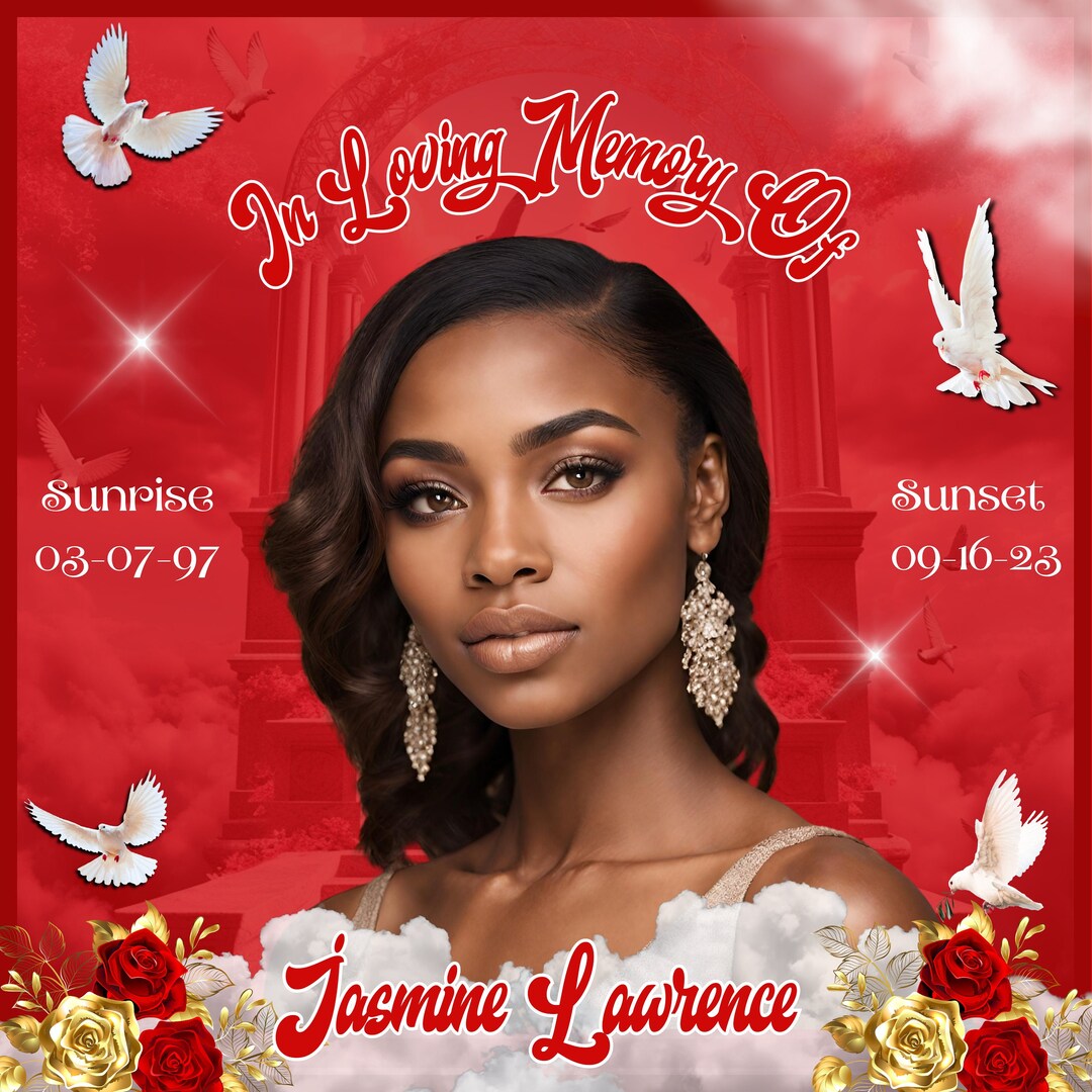 Red Memorial Design, PNG T-shirt Design, Rest in Peace, in Loving ...