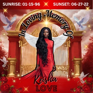 Red Editable Memorial Design, Canva Editable, T-shirt Design, Rest in ...