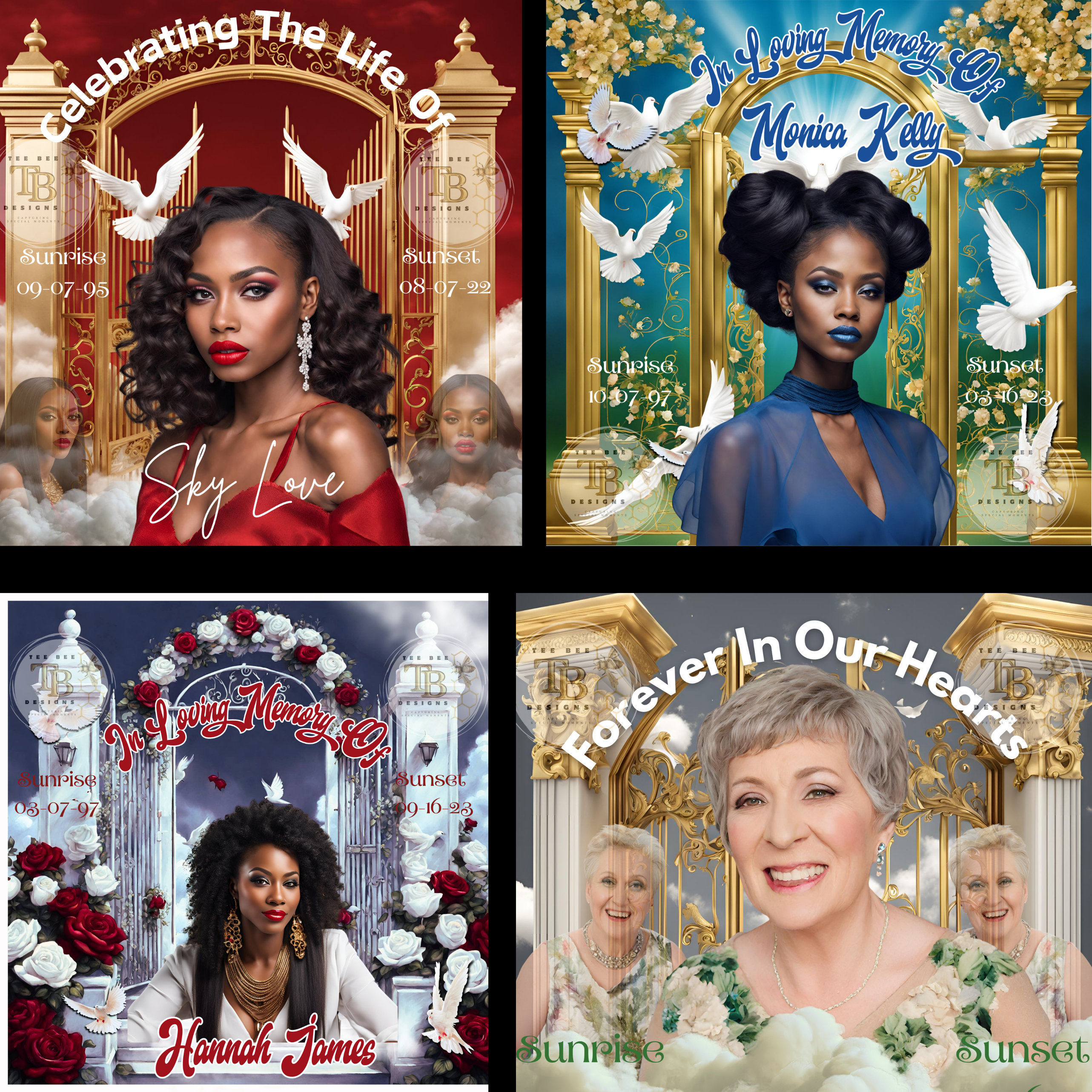 Editable Memorial Design Bundle, T-shirt Design, Funeral Design, Rest ...