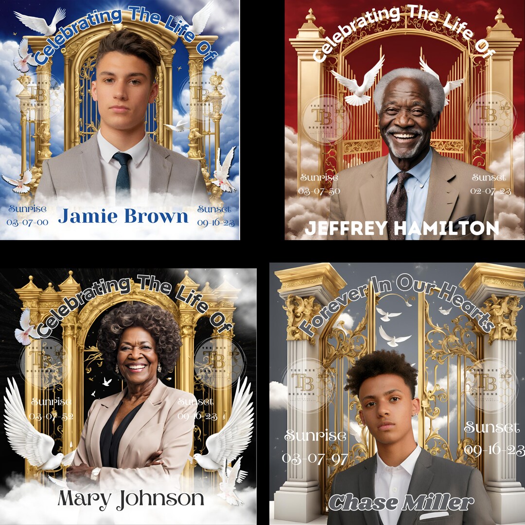 Editable Memorial Design Bundle, T-shirt Design, Funeral Design, Rest ...