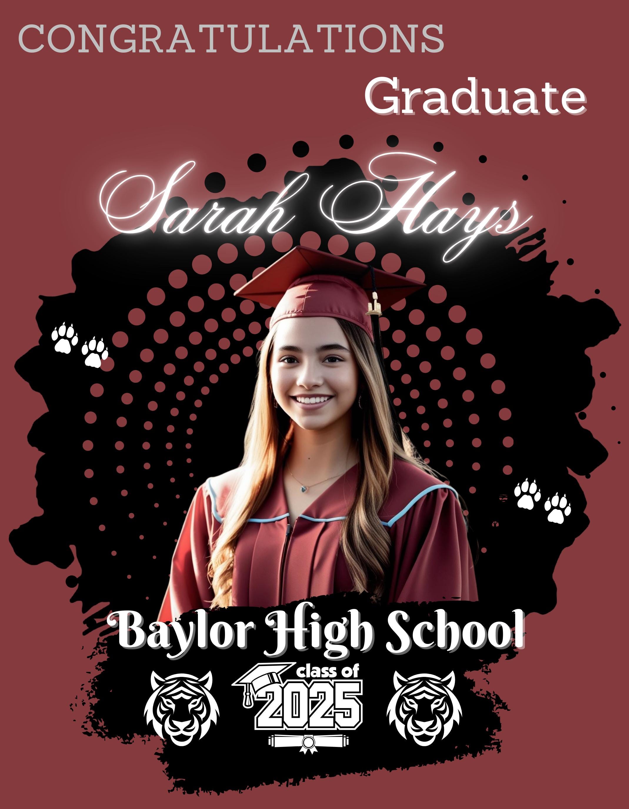 Editable Graduation Designs, Grad 2025 Canva Templates, 2025 Graduation ...