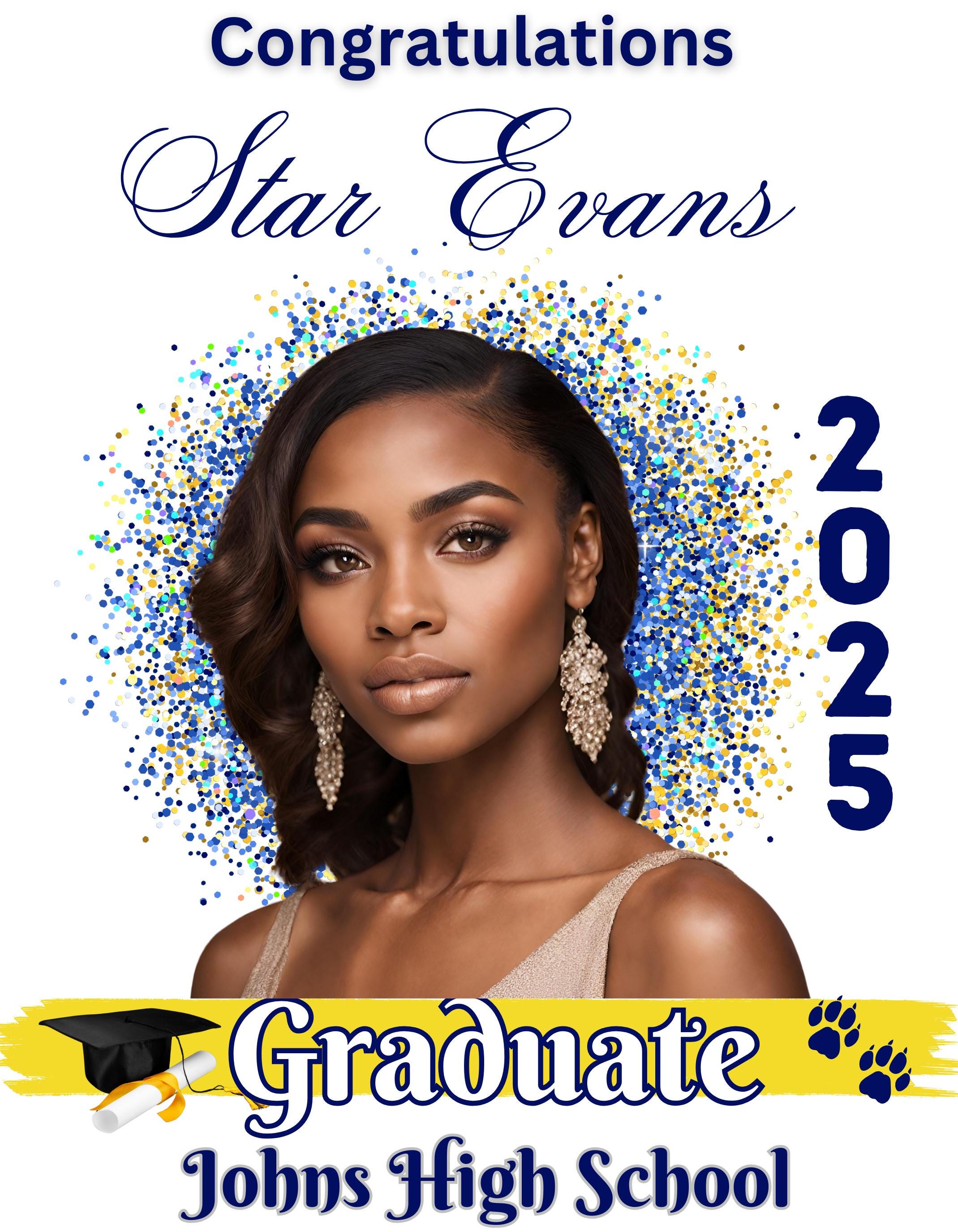 Editable Graduation Designs, Grad 2025 Canva Templates, 2025 Graduation ...