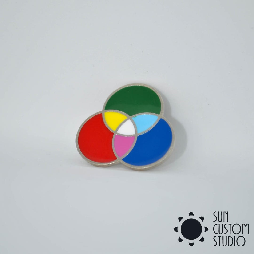 RGB Color Theory Pin Venn Diagram Enamel Pin Artist Gift Color Mixing ...