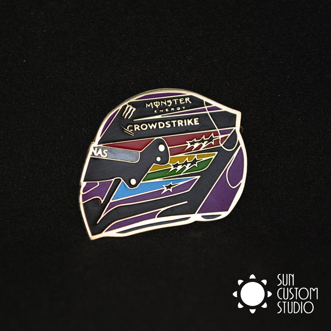 Lewis Hamilton Pin Lewis Hamilton Helmet Enamel Pin for the Formula 1 ...