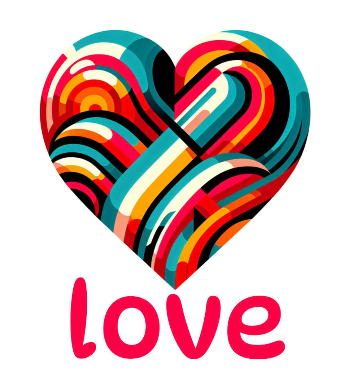 Love Heart Printable Digital Download .png File | Valentine's Day ...