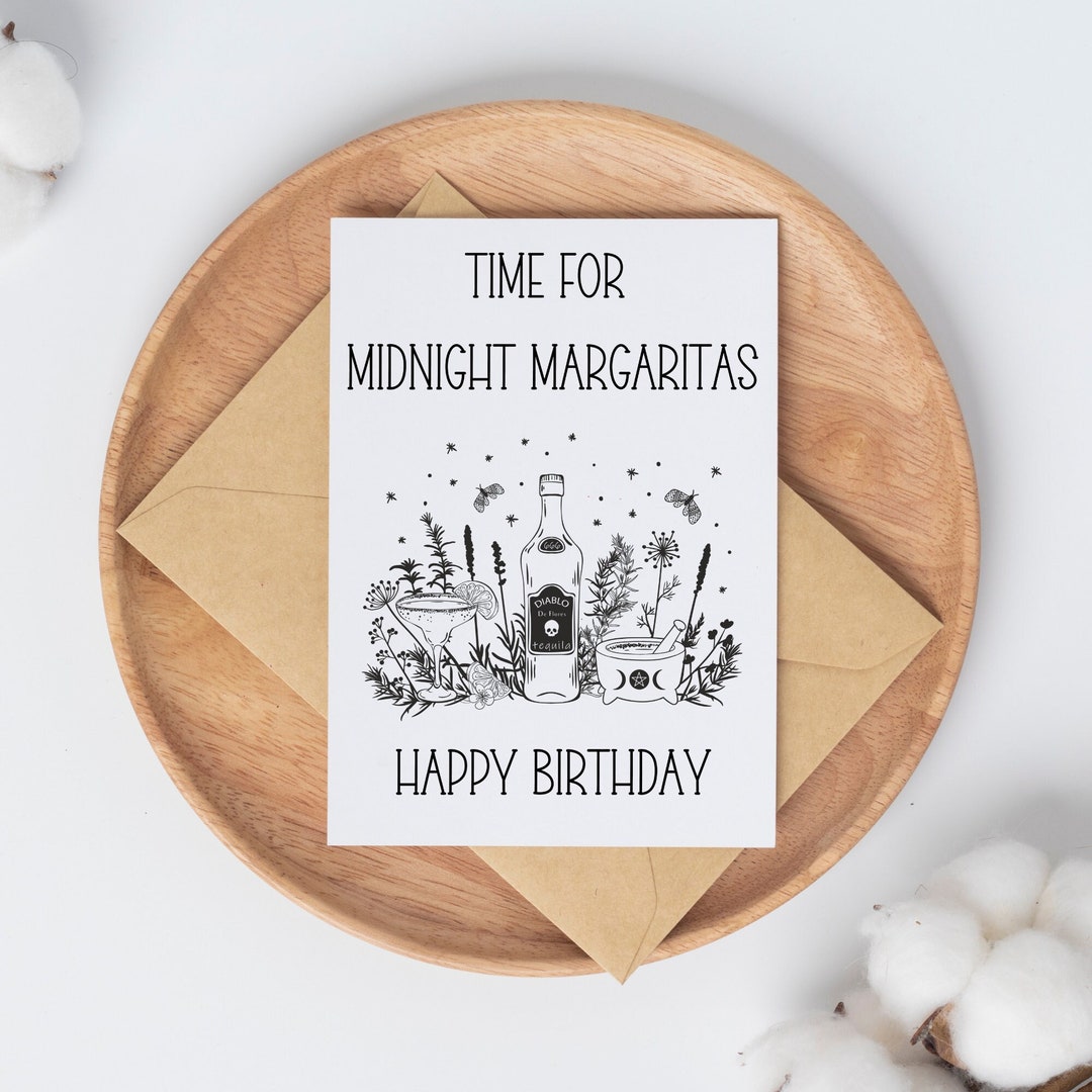 Practical Magic Birthday Card, Midnight Margaritas Card - Etsy
