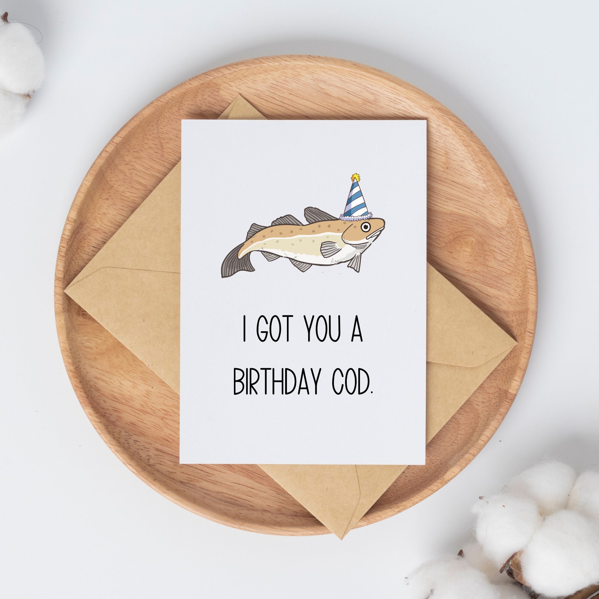 Got You A Birthday Cod, Funny Birthday Card Pun, Birthday Card for Him ...