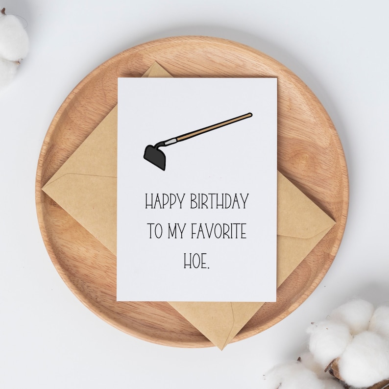 Favorite Hoe Birthday Card, Funny Card for Best Friend Birthday ...