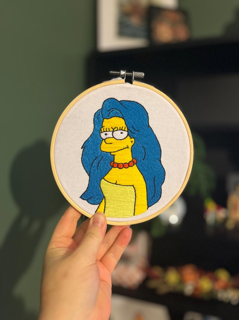 Marge Simpson Hand Embroidery - Etsy