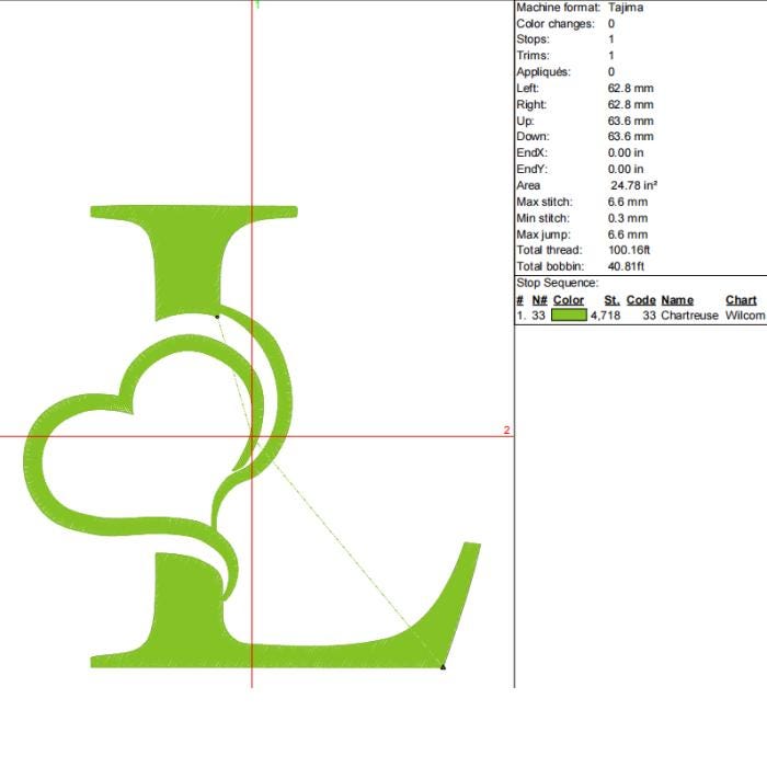 Heart Monogram Alphabet: Letters A to Z for Machine Embroidery, Adorned ...