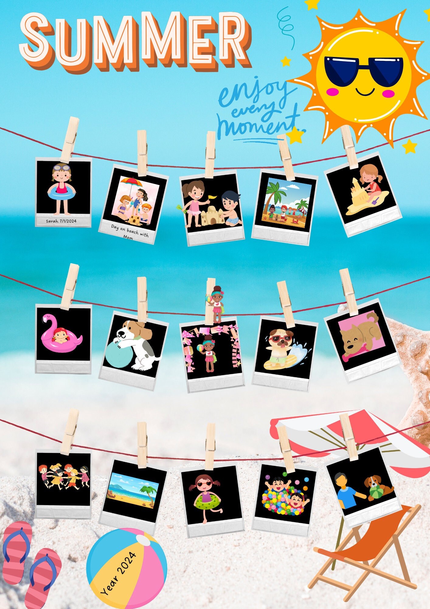 Summer Kids Picture Activity Printable, Summer Funtime Activity, Must ...