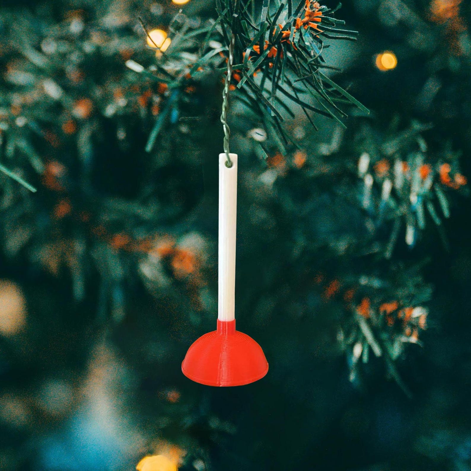 Plunger Ornament for Christmas Tree. Xmas Plunger Ornament. Fun ...