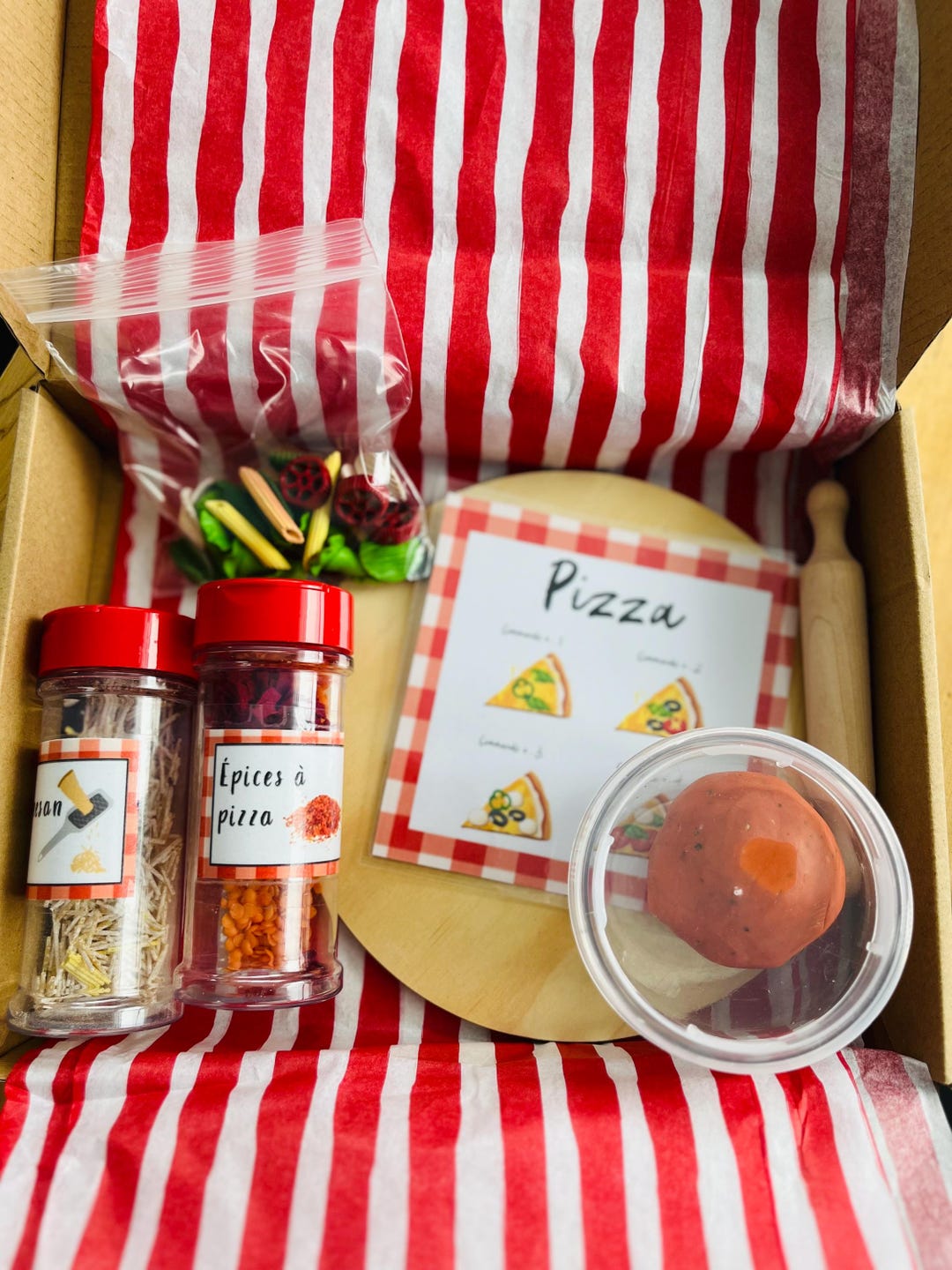 Sensory Pizza Preschool Modeling Clay Food Dough Recipe Wood - Etsy