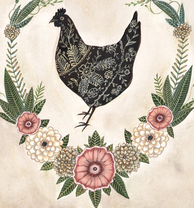 Two Hens - Print