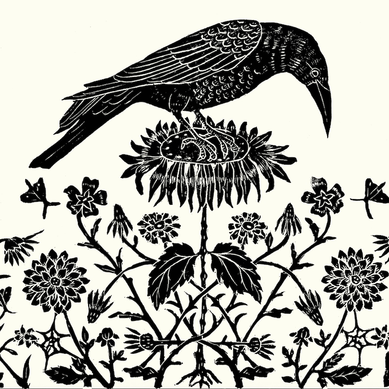 One Crow Sorrow - Print - Etsy