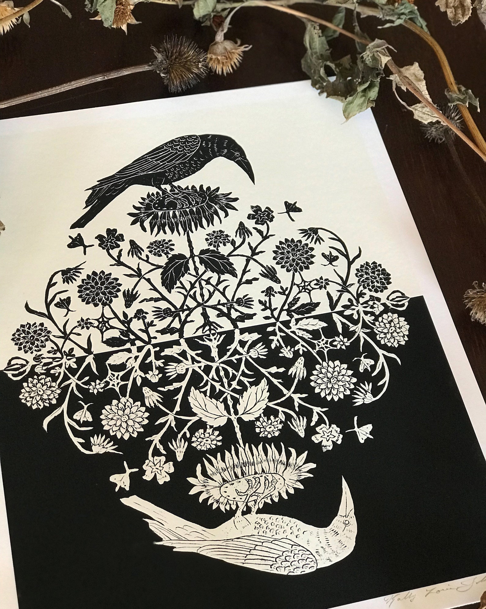 One Crow Sorrow - Print - Etsy