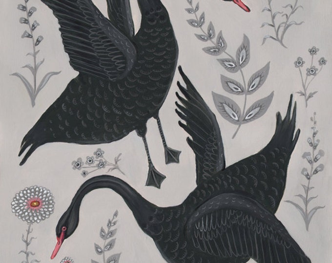 Swans Print - Etsy