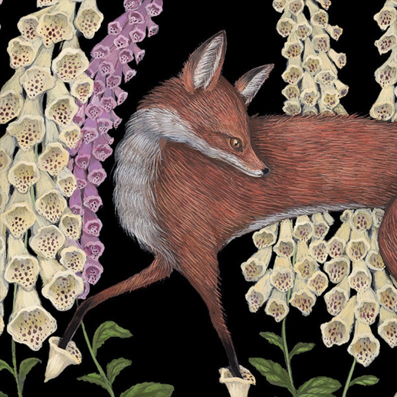 Foxgloves Print - Etsy