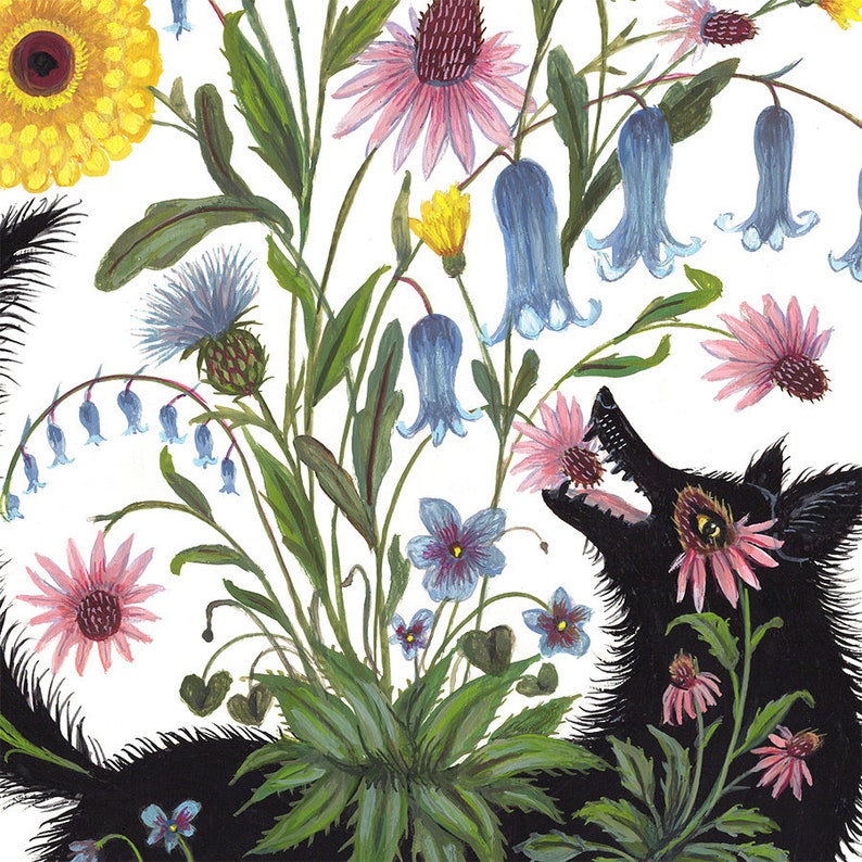 Wild Flower Eater Print - Etsy