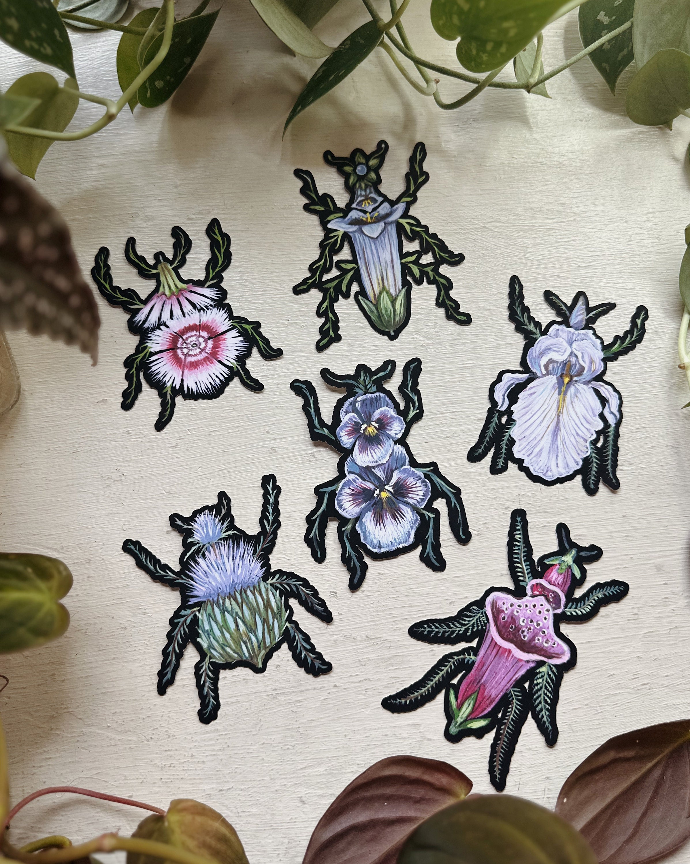 Botanical Beetles Sticker Set