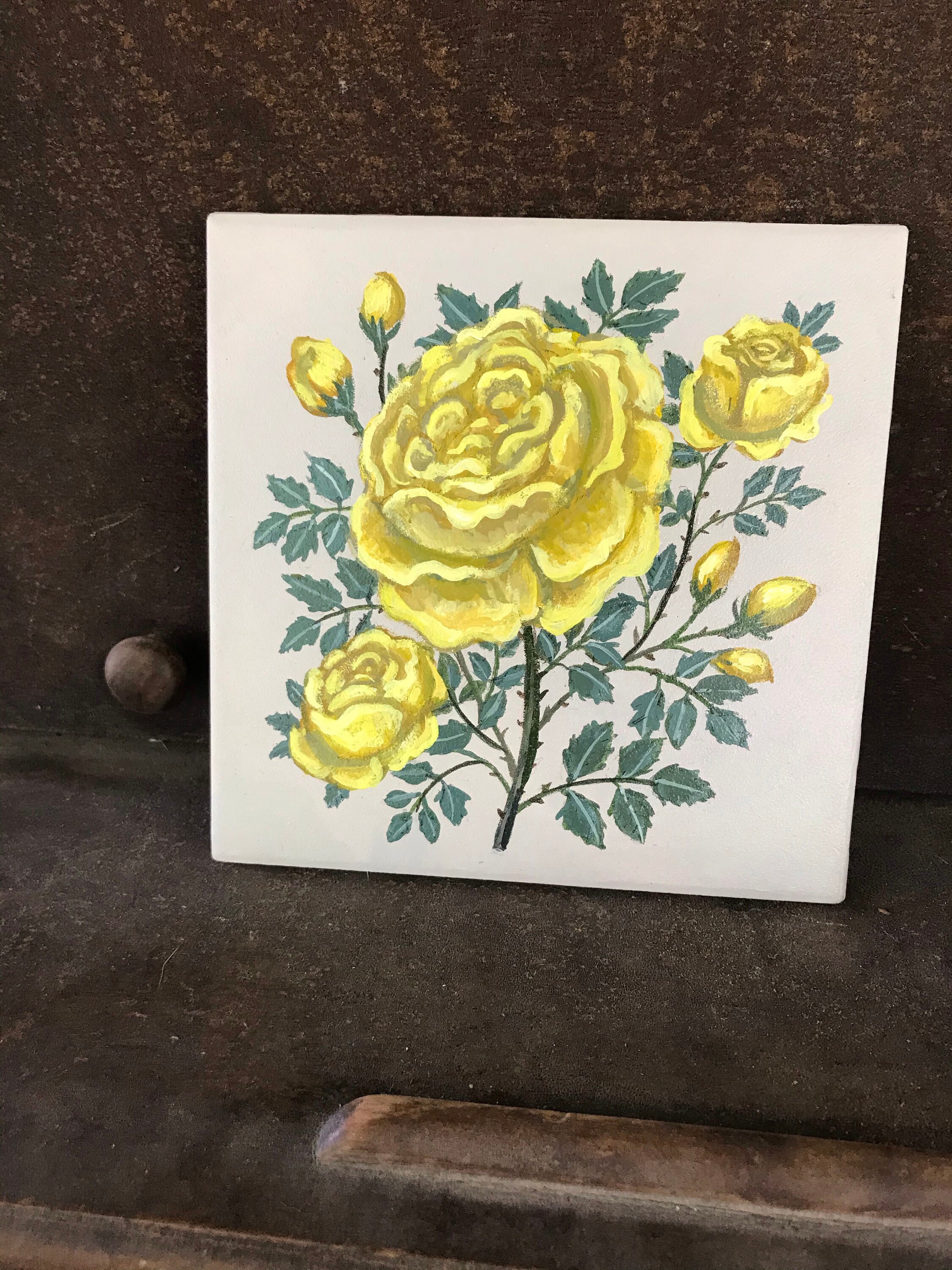 Yellow Rose - Ceramic Tile