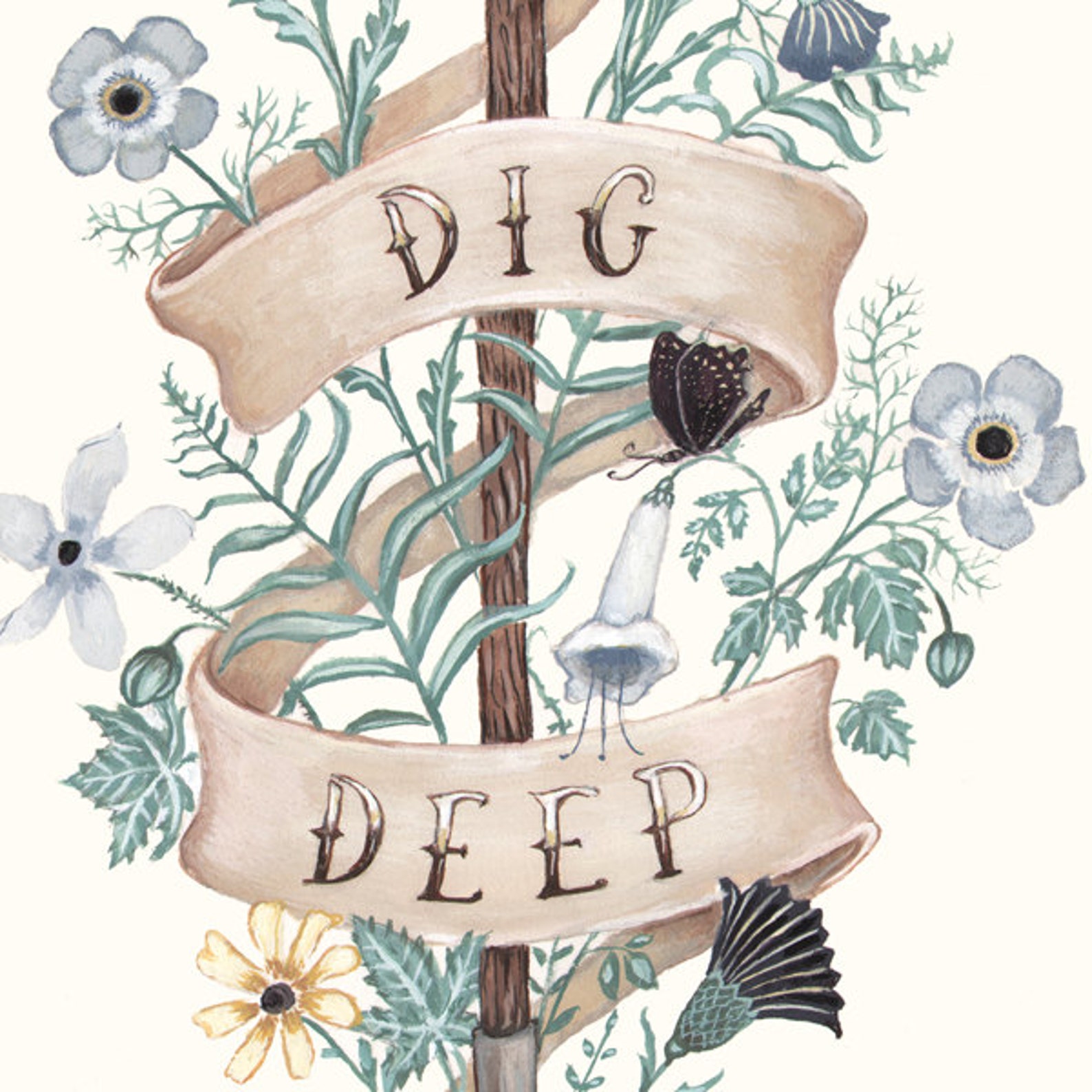 Dig Deep Print | Etsy