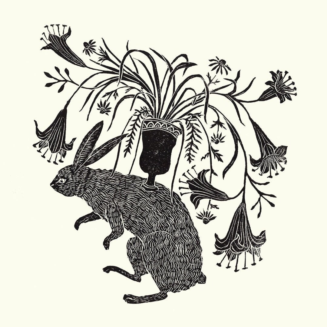 The Spring Hare Print - Etsy
