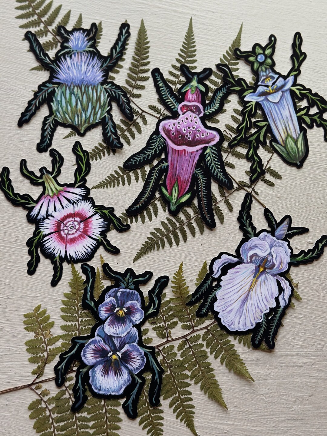 Botanical Beetles Sticker Set - Etsy