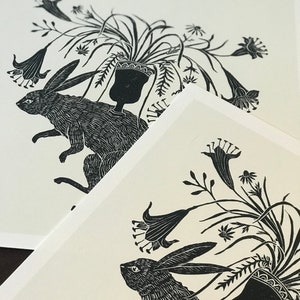 The Spring Hare Print - Etsy