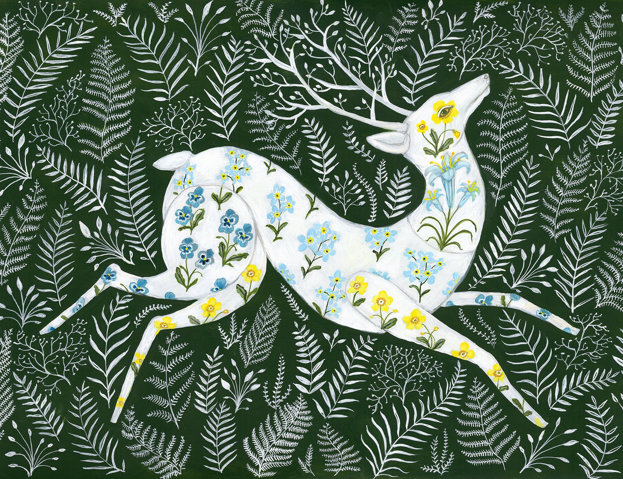 Spring Garden Deer - Print