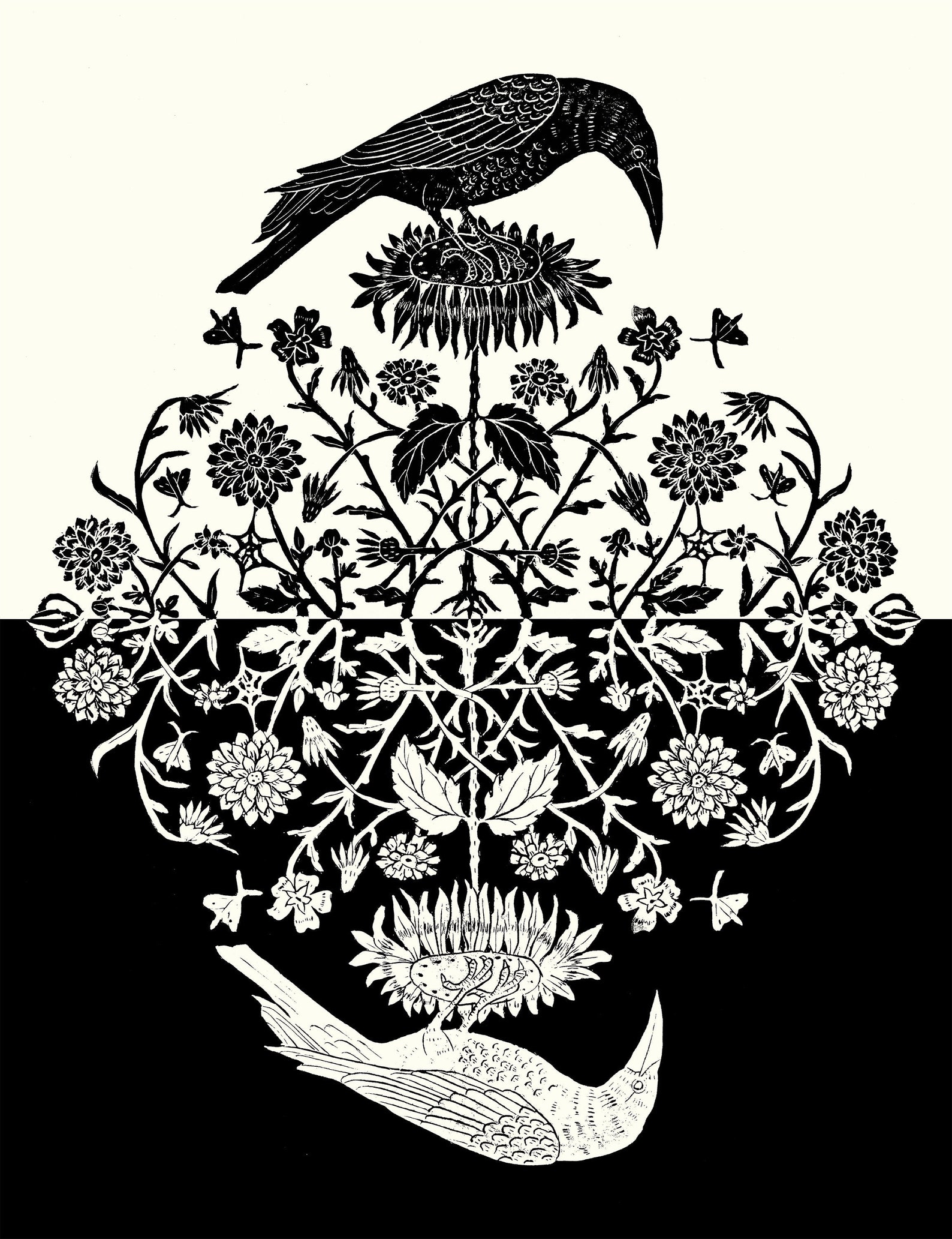 One Crow Sorrow Print - Etsy