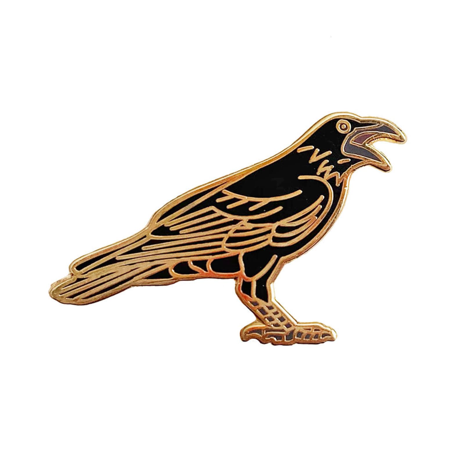 Enamel Pin Crow Nature Pin Natural Values Ryan Berkley | Etsy