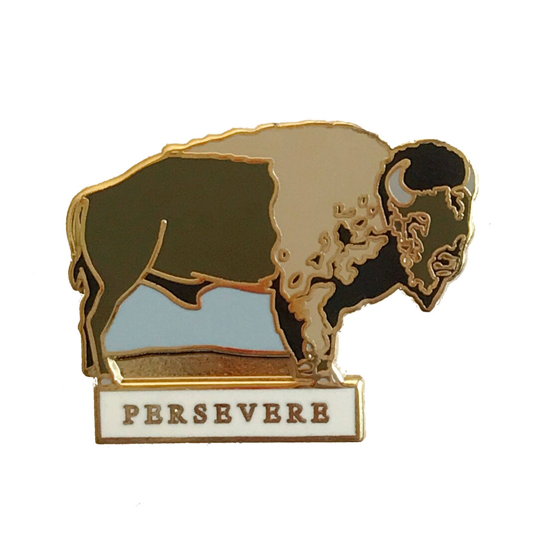 Enamel Pin - Bison - Persevere - Natural Values - Ryan Berkley ...