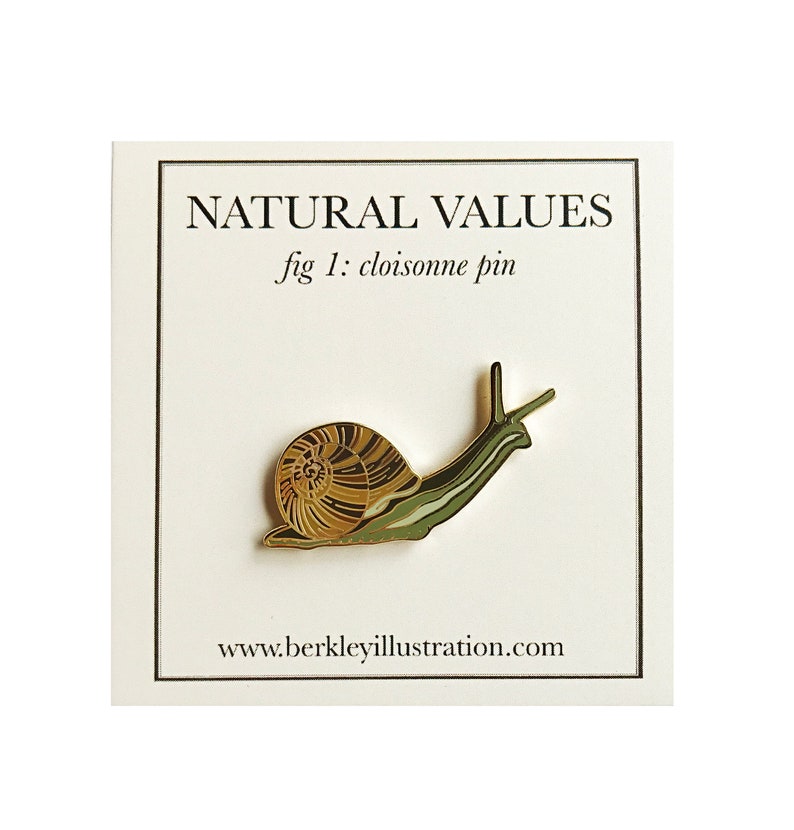 Enamel Pin Snail Nature Pin Natural Values Ryan - Etsy