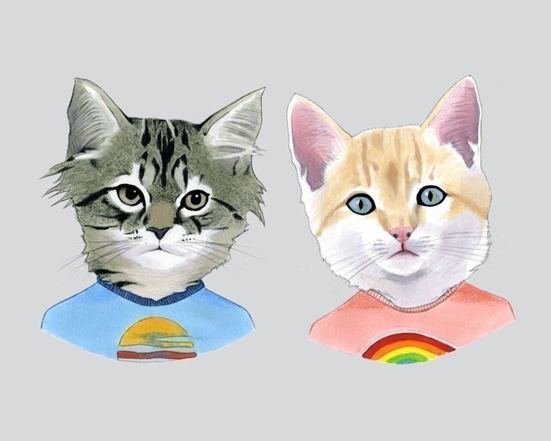 Wonder Kittens Art Print by Ryan Berkley 8x10 - Etsy