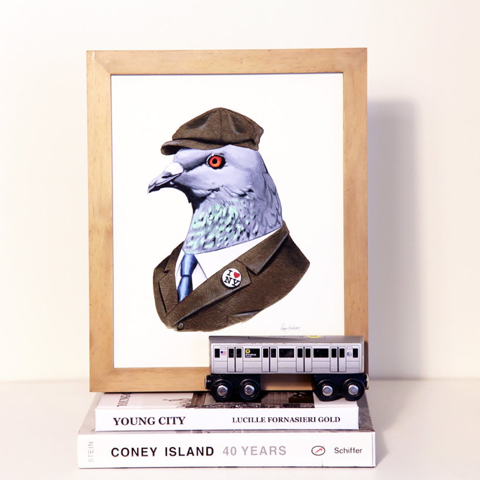 Pigeon Art Print NYC Art Modern Kid Art Animals in - Etsy