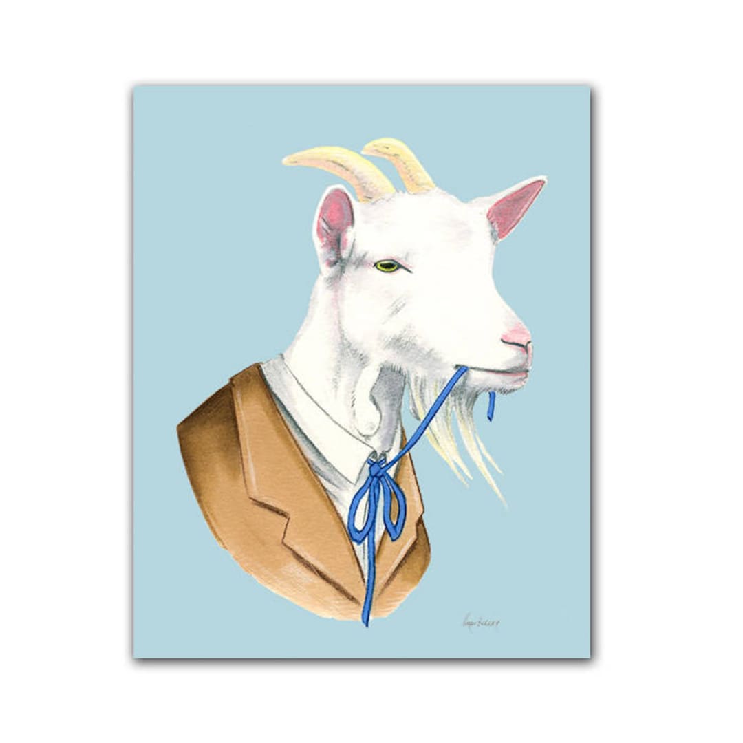 Goat Animal Print - Modern Kids Art - Unique Baby Gift - Animals in ...