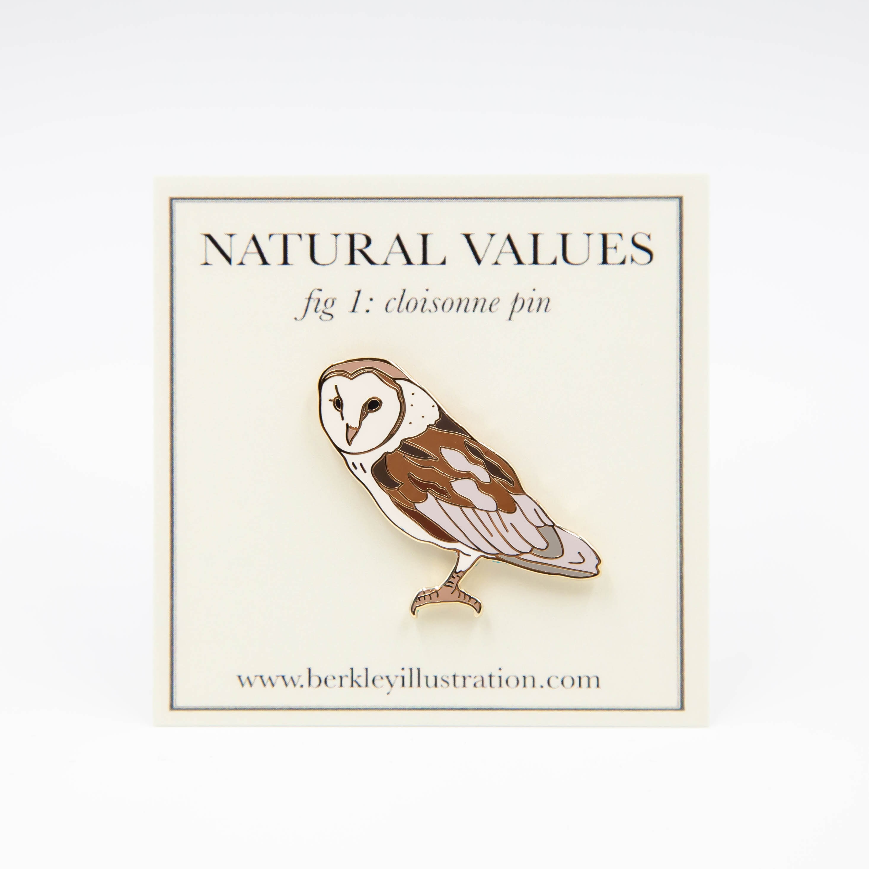 Enamel Pin Barn Owl Nature Pin Natural Values Ryan - Etsy