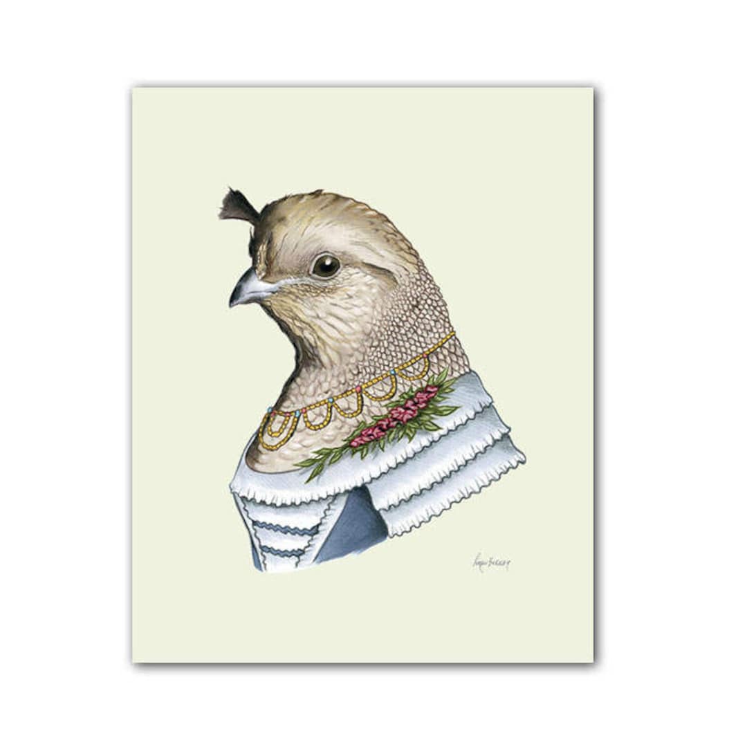 Lady Quail Print 5x7 - Etsy
