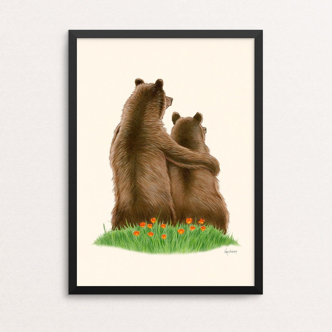 Bear Hugs Nothing But Hugs print Bears Hugging Gallery | Etsy