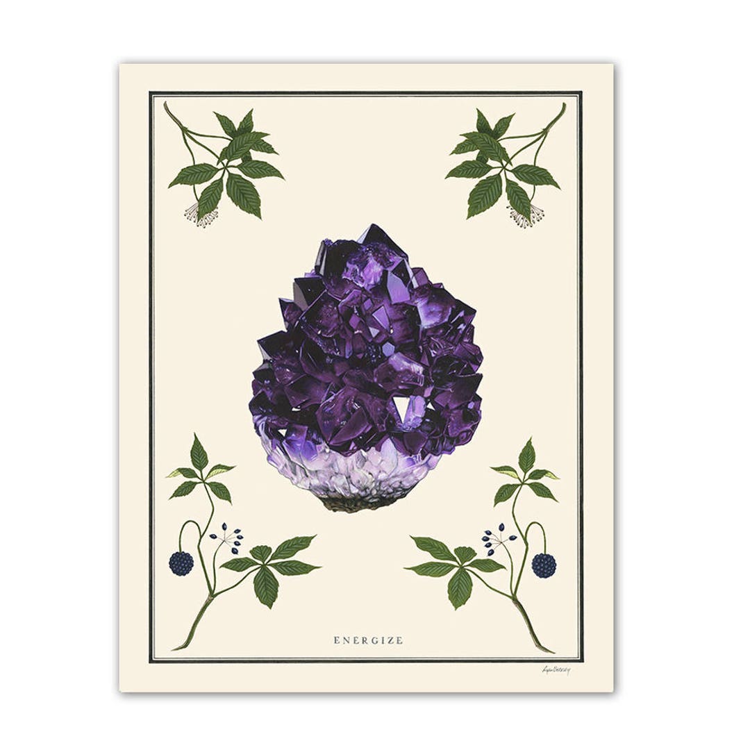 Natural Values Print - Energize - Amythest - Gems - Ginseng - Nature ...