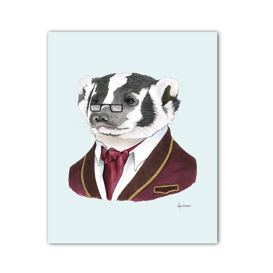 Badger Print 11x14 - Etsy