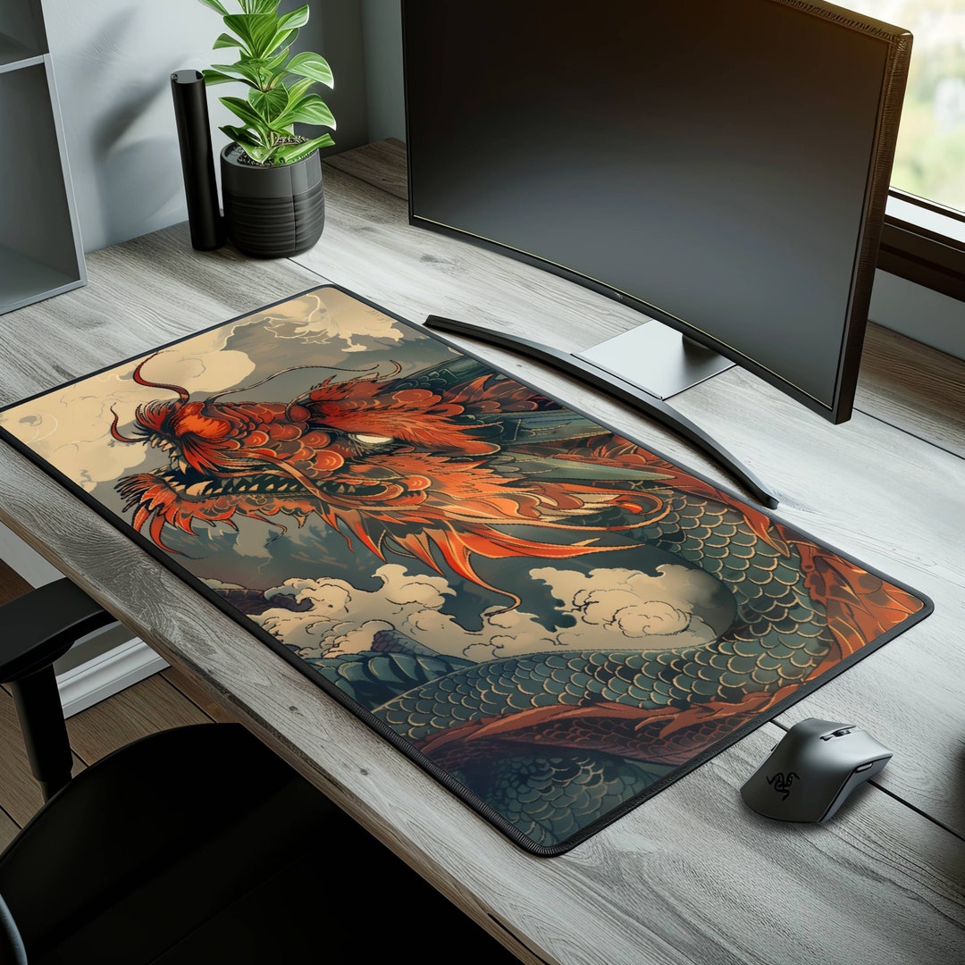 Chinese Dragon Mouse Pad Anime Mouse Mat Custom Desk Mat for Gamers ...