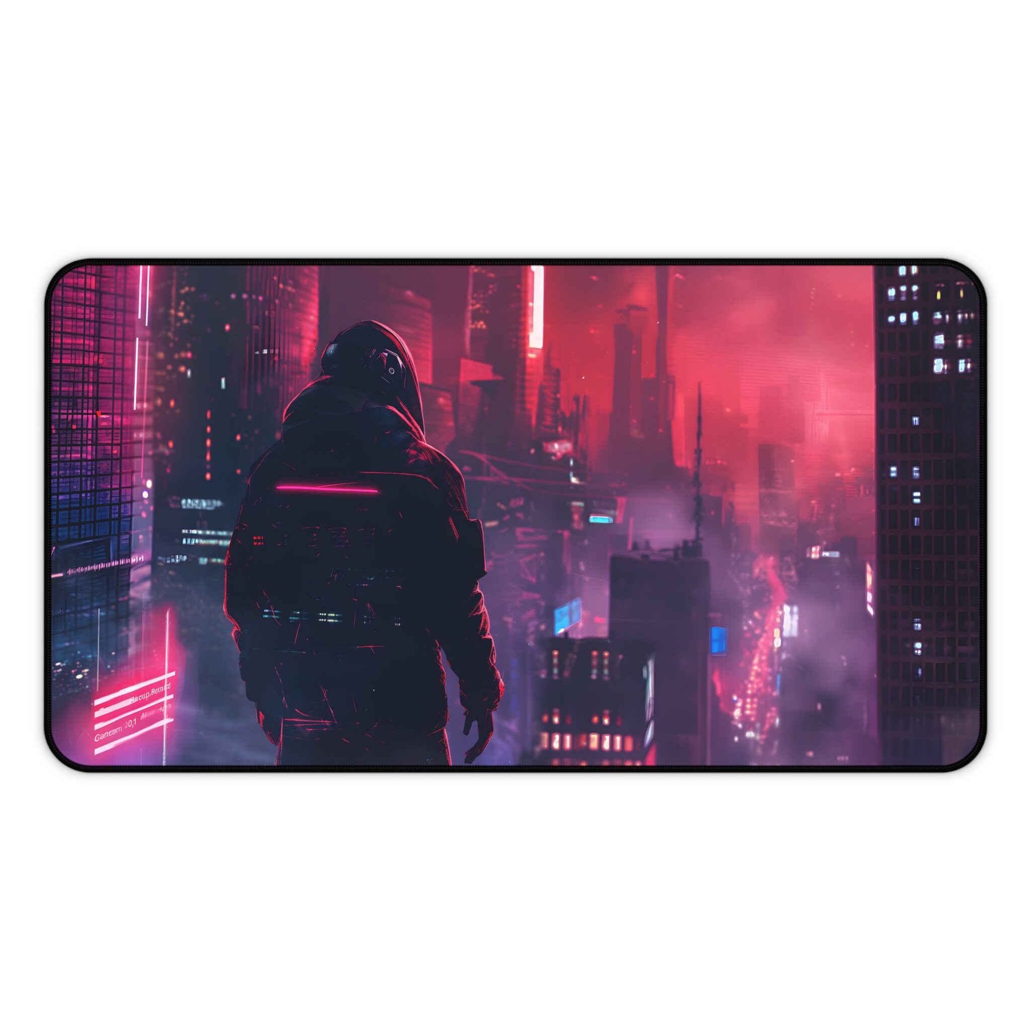 Cyberpunk Desk Mat, Cyberpunk Guy Desk Mat, Desk Mat, Desk Mat Gift ...