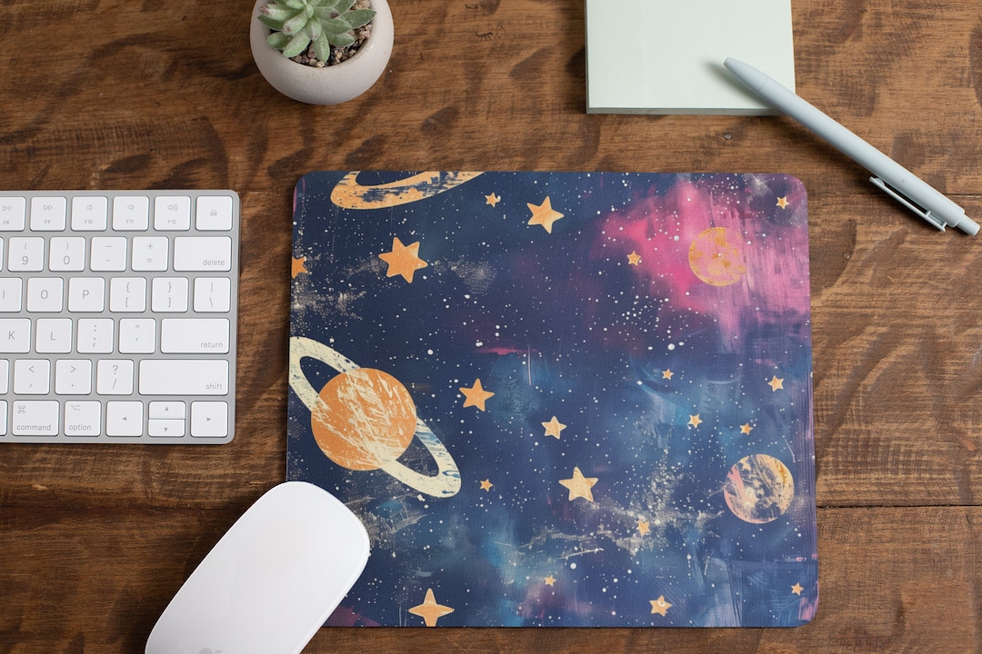 Planets and Stars Mouse Pad, Outer Space Mouse Pad, Work Game Home ...