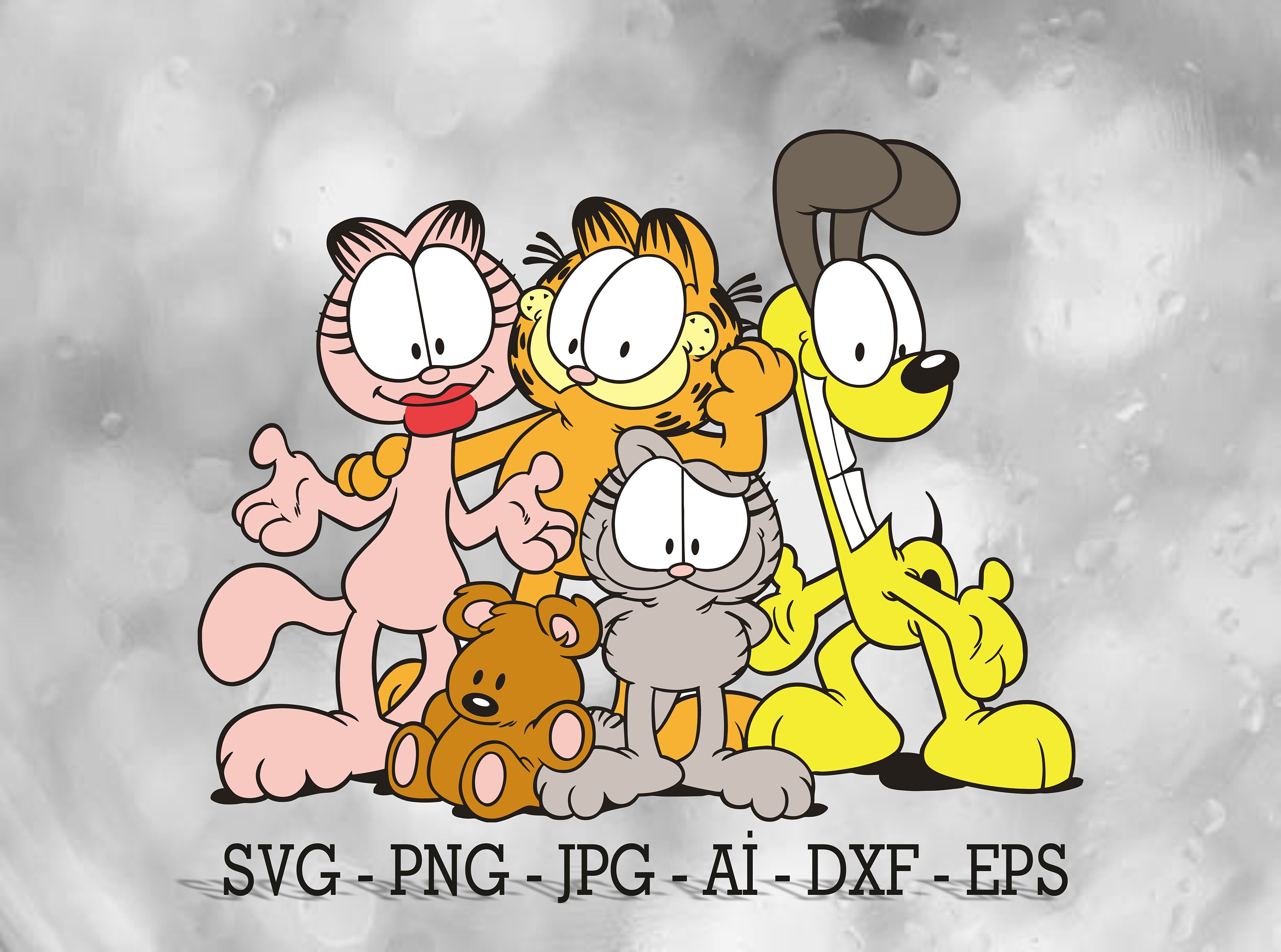 Garfield Svg, Garfield Bundle Svg, Garfield Clipart, Svg Files for ...