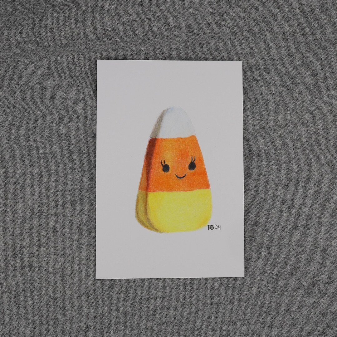 Candy Corn Original Colored Pencil Drawing - Etsy